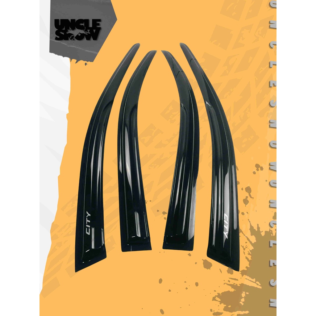 Honda City GN 2021 2022 2023 Mugen Rain Visor OEM / Deep Black/ Thick & Durable 2M | Shopee ...