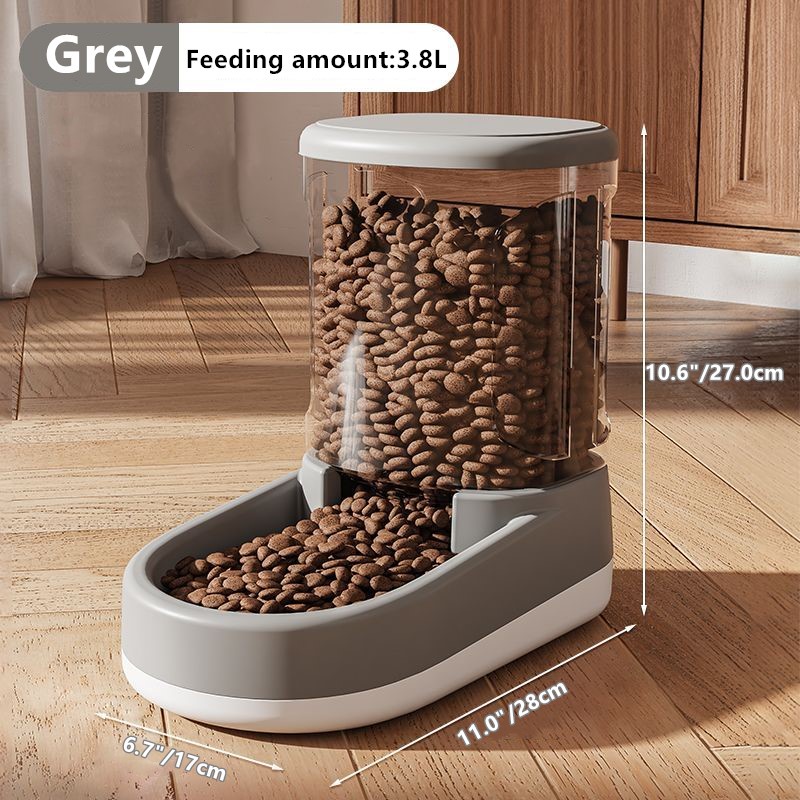 3.8L Pets Cats Dogs Automatic Water and Food Feeder Large-capacity Pet Bowl Cat Food Bowl ...