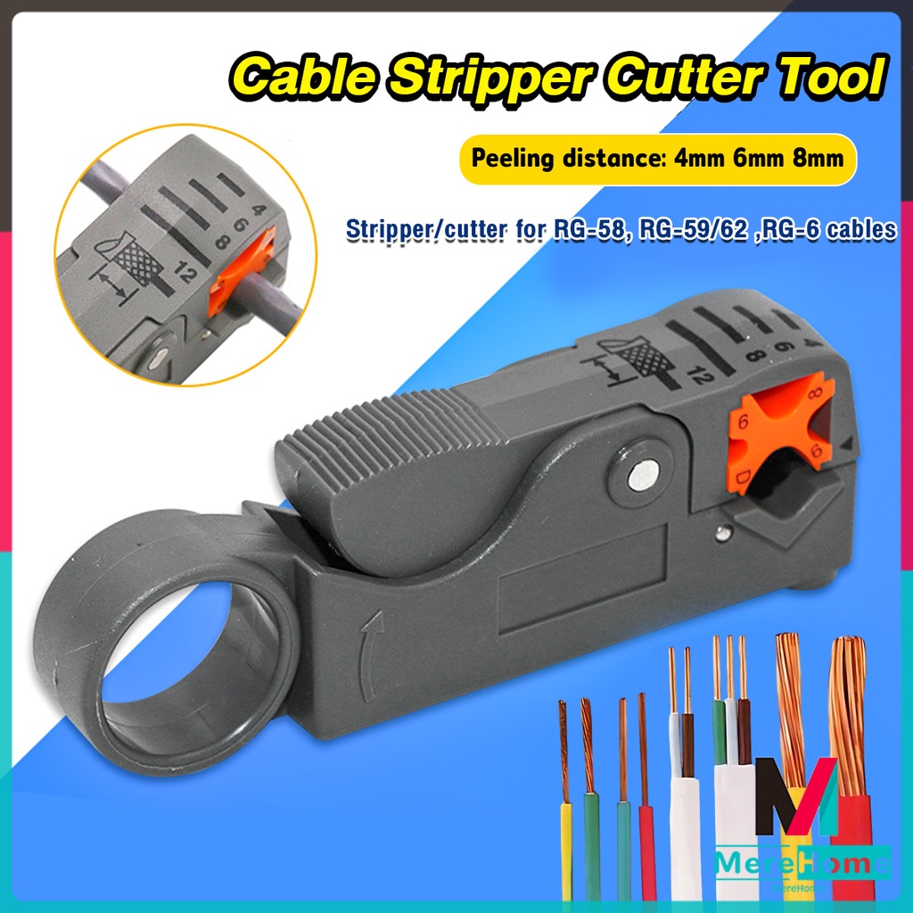 Multifunctional Rotary Coax Coaxial Cable Stripper Cutter Tool for RG58 ...