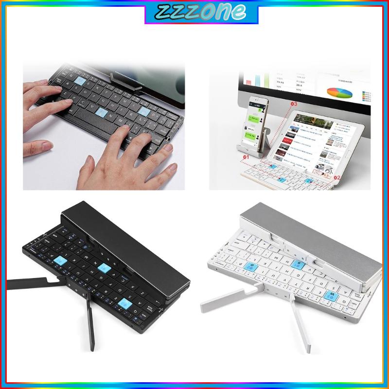 zzz Mini Folding Bluetooth-compatible Keyboard Keypad for Phone Tablet ...