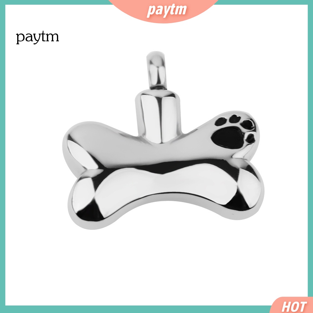 PTM Mini Stainless Steel Footprint Bone Urn Pet Ash Container Pendant ...
