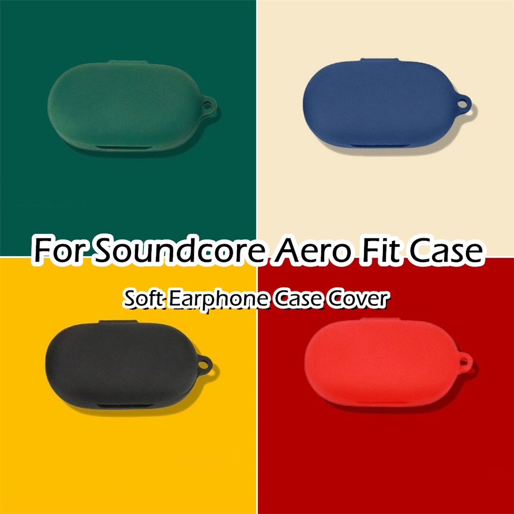 【High quality】For Soundcore Aero Fit Case Simple Cartoon Soft Silicone ...