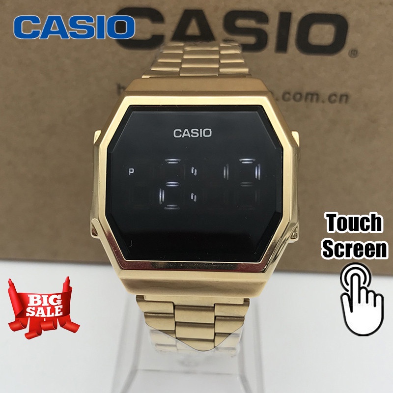 CASIO Touch Watch For Man Woman Original Japan Stainless Couple Square ...