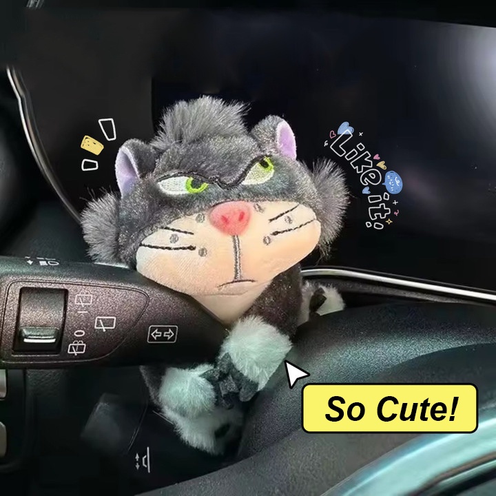Car Decoration Cute Cartoon Lucifer Cat Dolls Steering Lights Wiper Wye ...