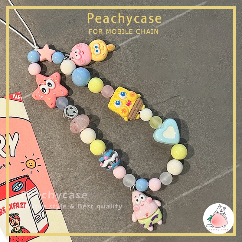 Lovely Spongebob Squarepants Patrick Star Colorful Phone Lanyard Wrist ...