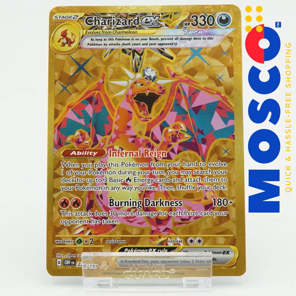 Charizard ex - 228/197 - Gold Secret Rare Obsidian Flames | Pokemon TCG ...