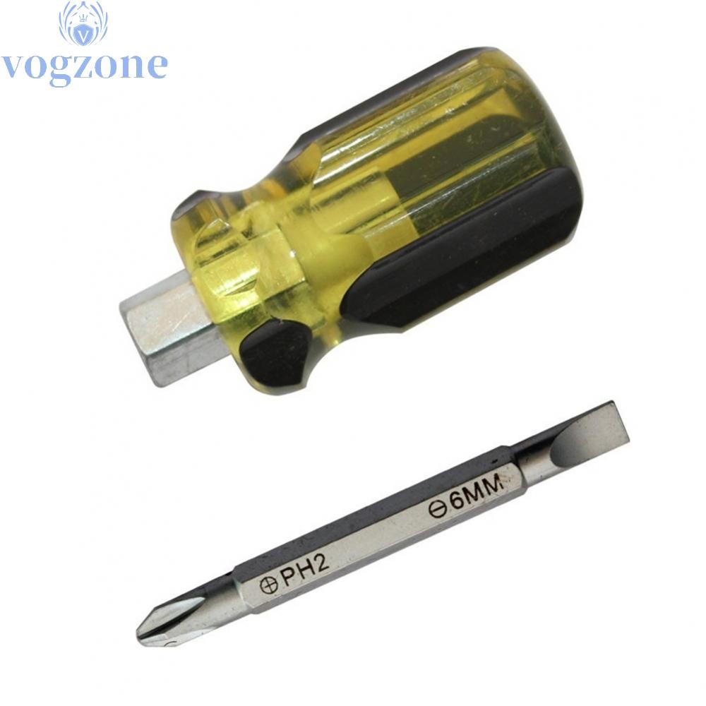 Dual Interchangeable Short Slotted-Cross ScrewDriver Impact Double-Head ...