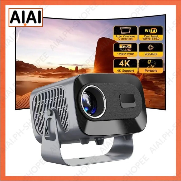 V8 Smart Projector 4K HD Mini Projector Portable A10 Projector and ...