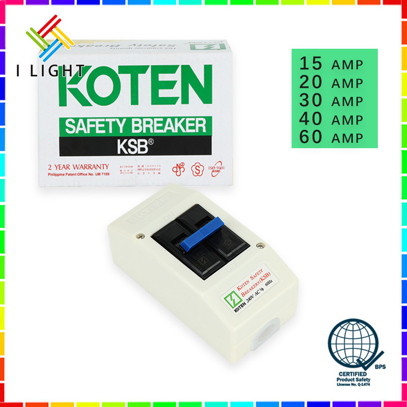 High quality PVC Koten Air Circuit Breaker 15/20/30/40/60 AMP Air ...
