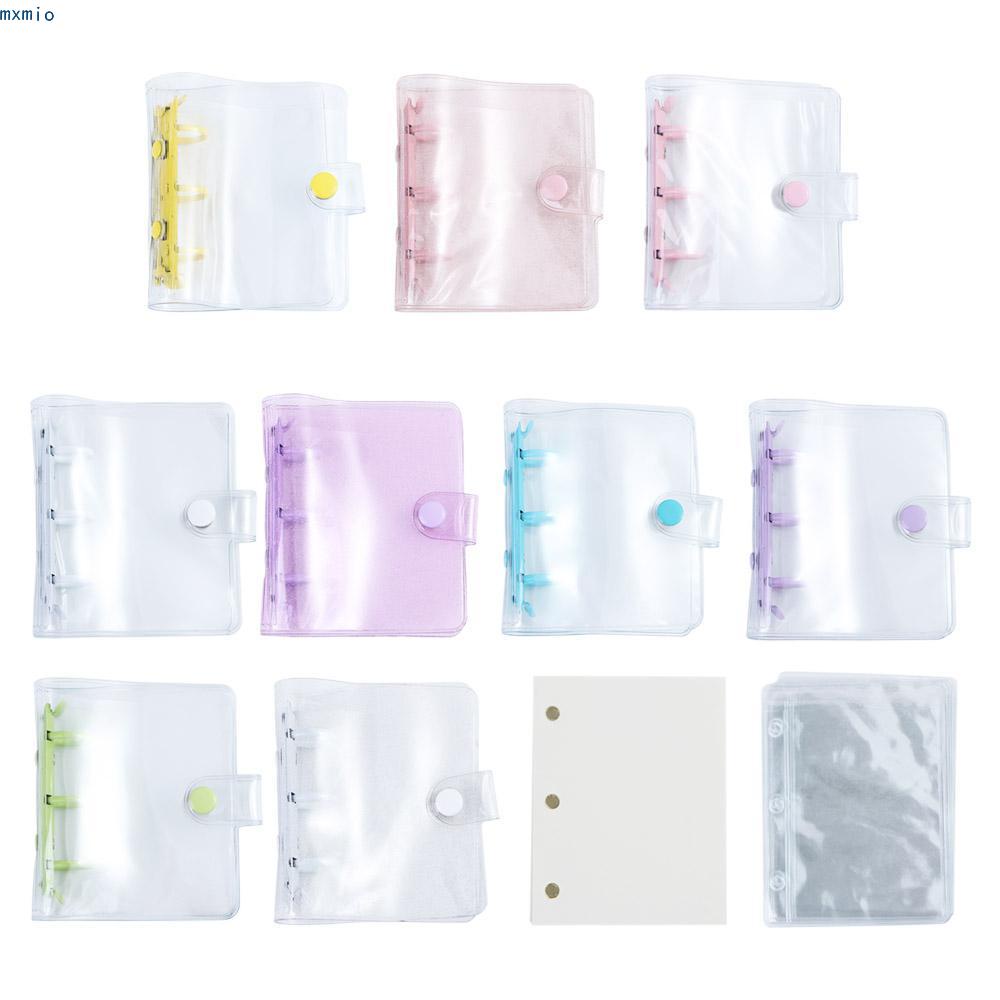 MXMIO Binder Notebook Cover PVC Mini Loose-Leaf Handbook Transparent ...
