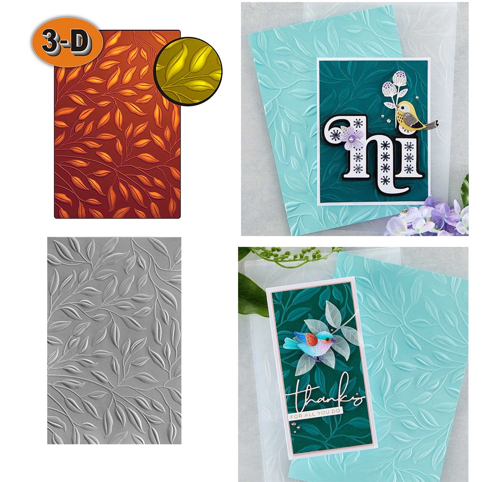 3D Embossing Folder Leaves Pattern Scrapbooking Supplies Craft ...