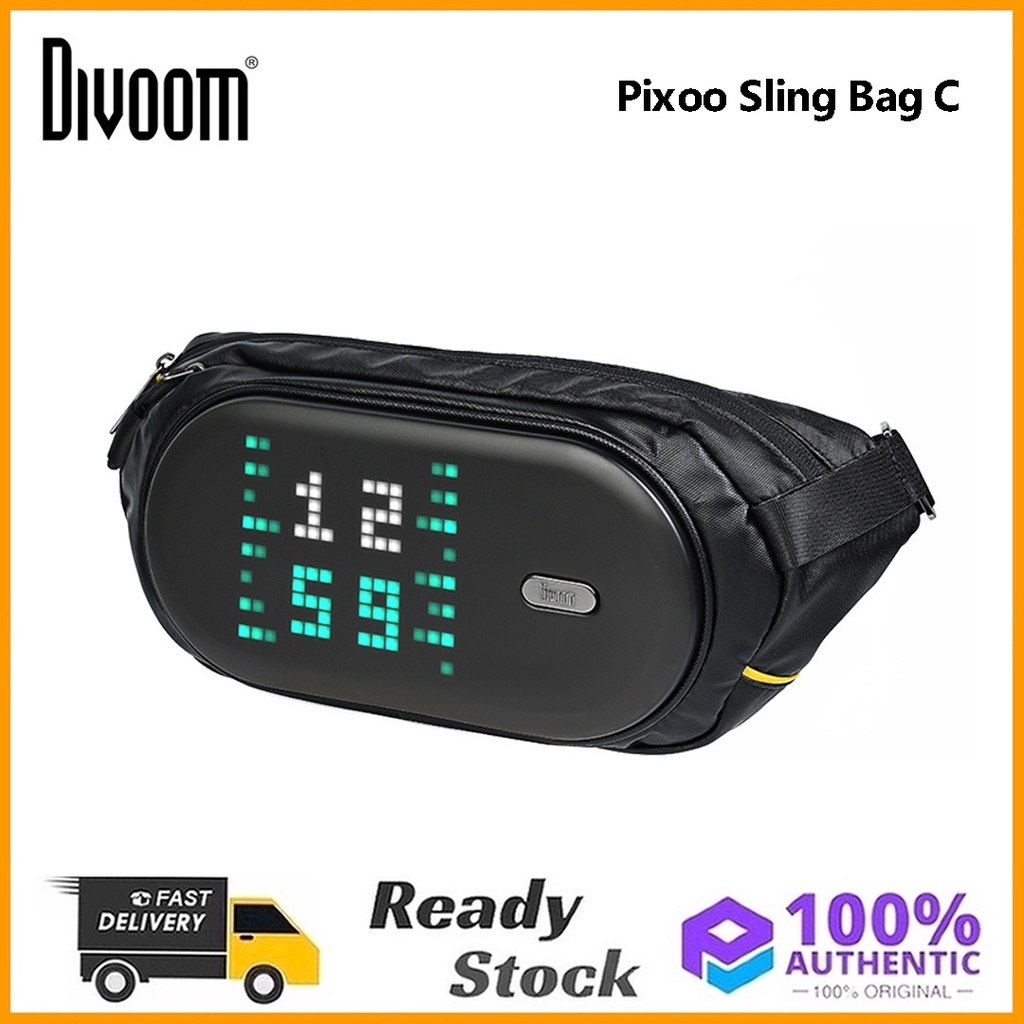 Original Divoom Pixoo Sling Bag C with Customizable Pixel Art Screen ...