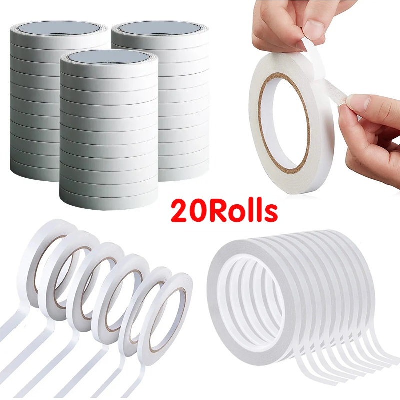 20/10Rolls 9M Home Office Craft Double Sided Tape Sticky Paper/Ultra ...