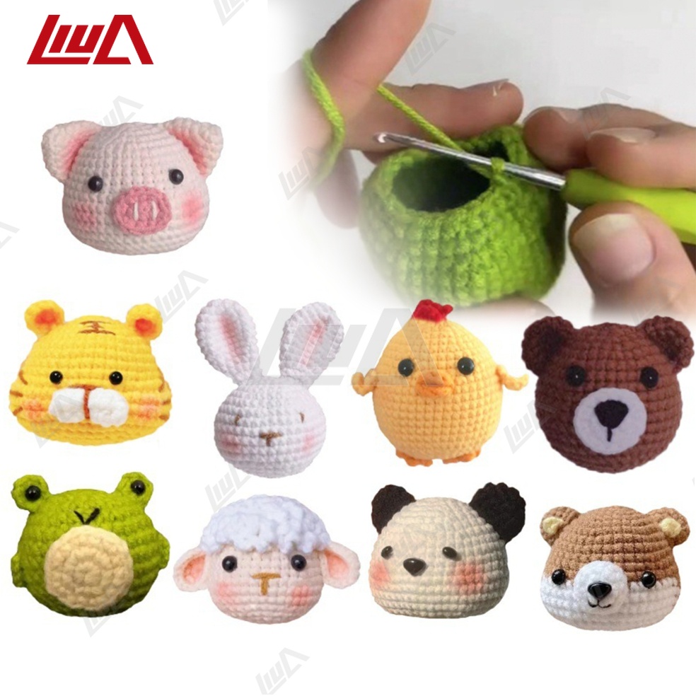 DIY crochet kit / couple crochet keychain Novice Crochet Material Kit ...