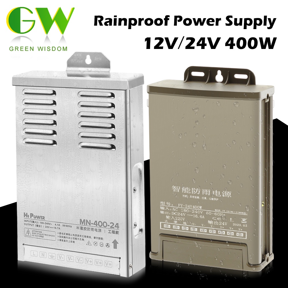 Rainproof Switching Power Supply DC12V 24V 120W 200W 400W LED outdoor ...