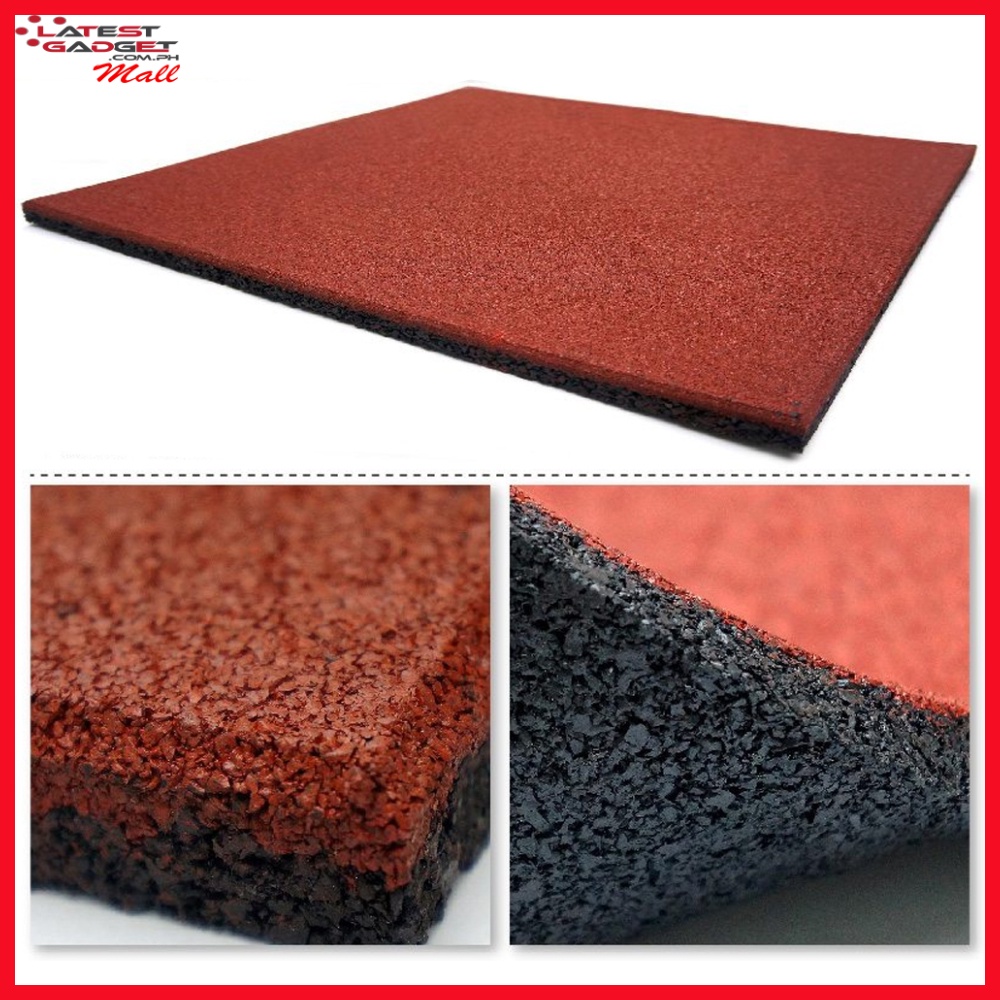 Latestgadget PH Gym Outdoor Waterproof Rubber Mat 50 x 50 x 2.5 cm ...