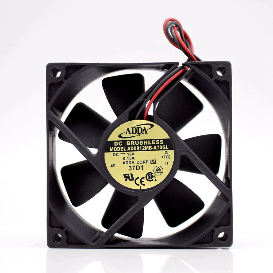 Taiwan ADDA 8cm Chassis Power Fan 8025 12V 0.15A AD0812MB-A70GL ...