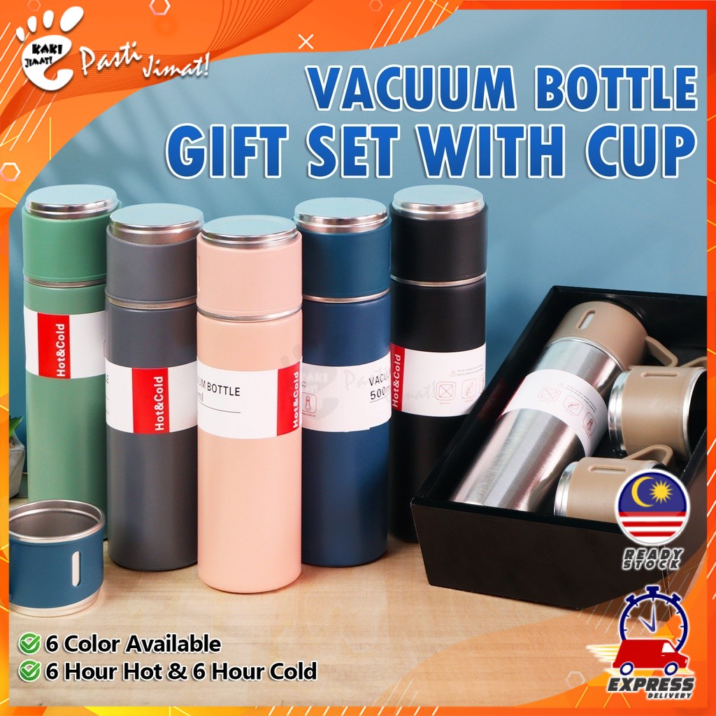 Kaki Jimat Premium Vacuum Flask Bottle Set 500Ml 304 Stainless Steel ...