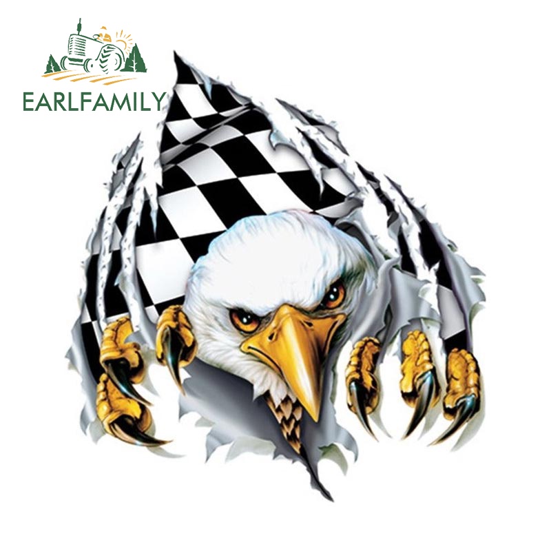 EARLFAMILY Rip Tear Checkered Eagle with Canadian Flag Scratch Stripe ...