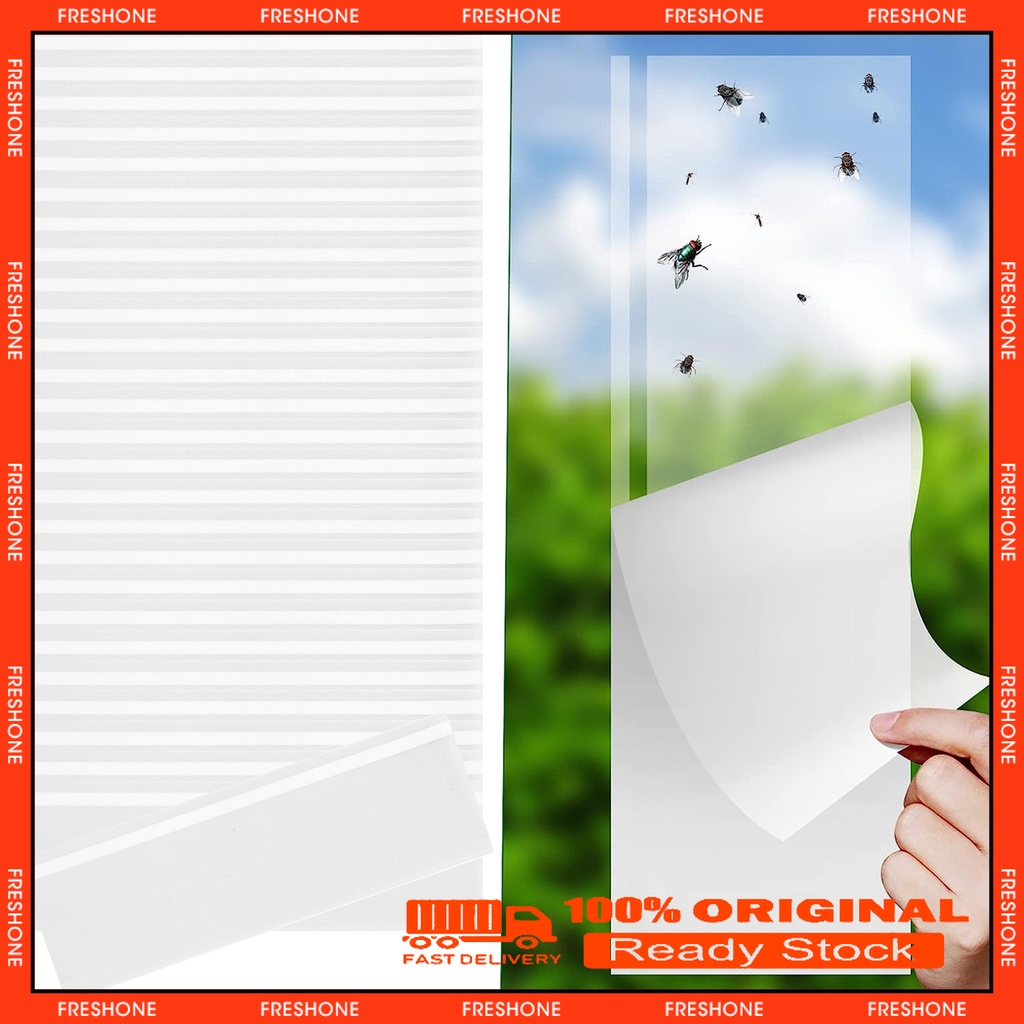 COD 30Pcs Fruit Fly Traps Indoors Window Fly Traps Strong Adhesive Fly ...