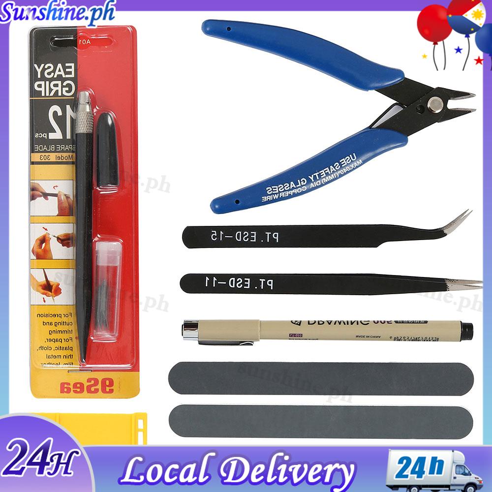 9Pcs Modeler Basic Tool Set Complete Portable Hobby Building Tool Kit ...