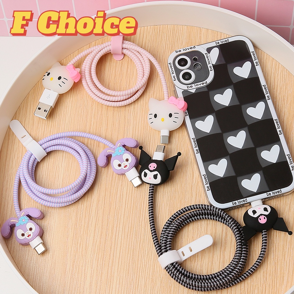 Cute Cartoon Cable Protector Set Cord Cover Accessories For Samsung 25w ...