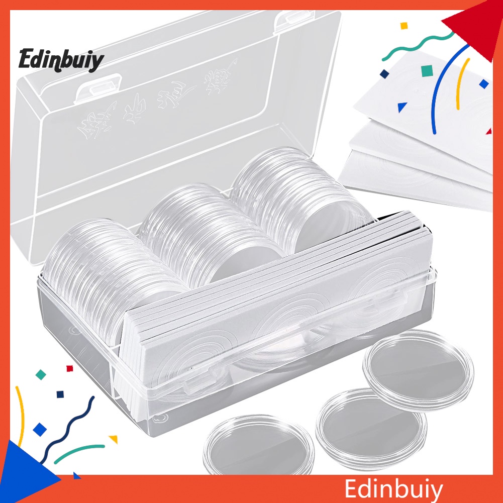 EDI 46mm Coin Protective Case Capsules Organizer Storage Box with ...