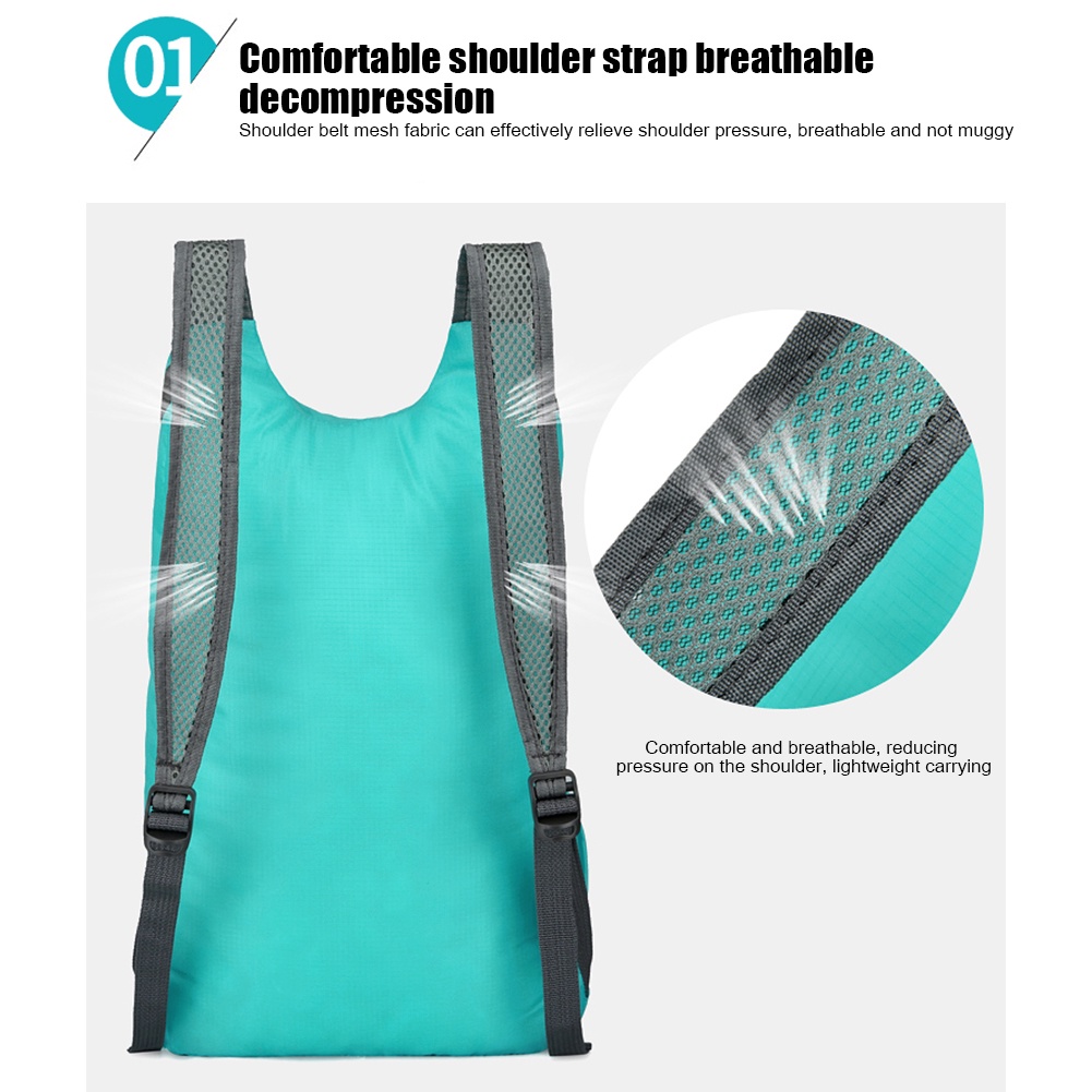 Lightweight Portable Foldable Waterproof Backpack Women Men Travel ...