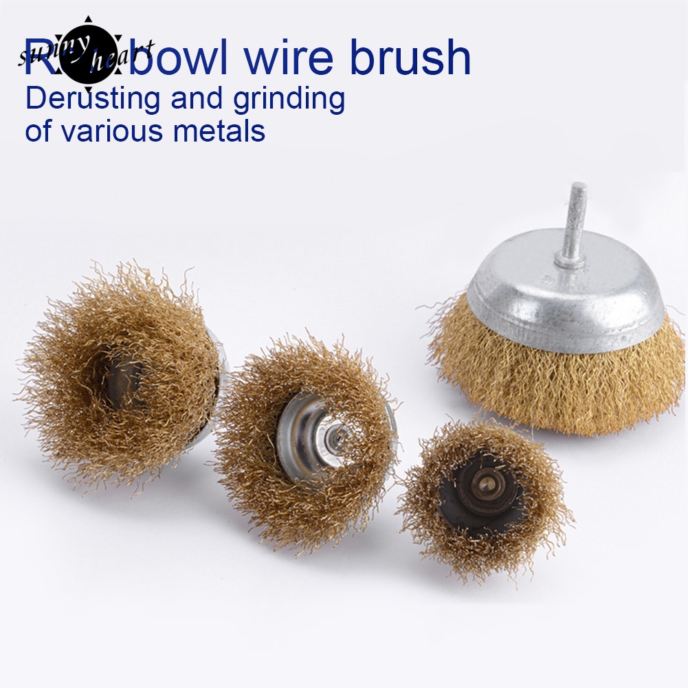 SUT-Metal Cleaning Steel Wire Rust Removal Polishing Wheel Brass Brush ...