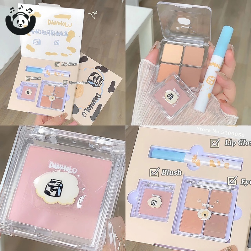 DANMOLU Milk Cheese Makeup Set Box Eyeshadow Palette Matte Lip Glaze ...