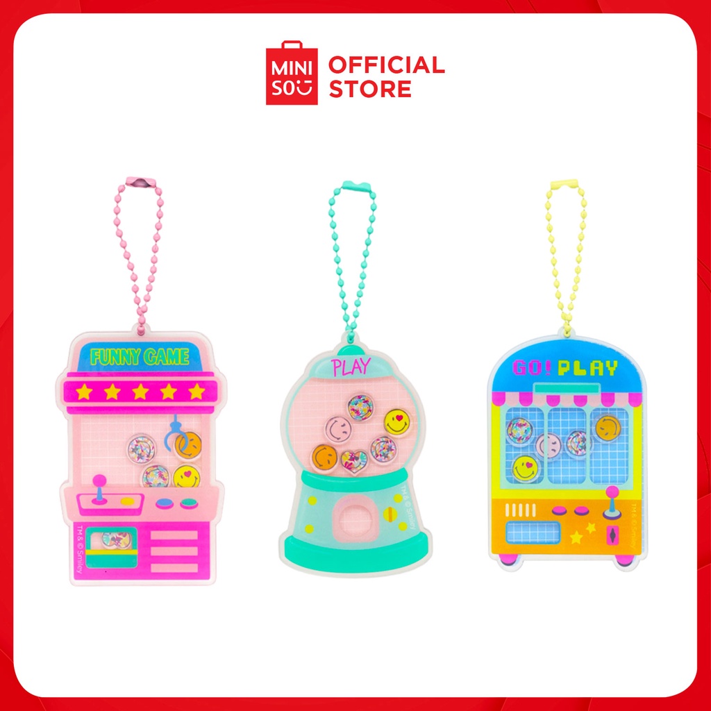 MINISO Smiley World Collection Shakable Acrylic Keychain | Shopee ...