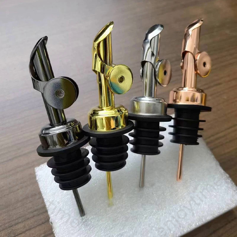 Steel Wine Stopper 304 Stainless Cap Dispenser Spout Auto Open Liquor ...