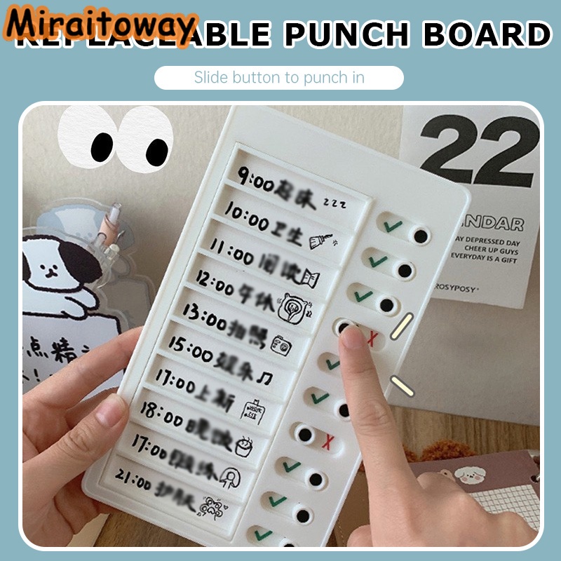 【MT】Self-disciplined Card Punch Self-made Plastic Board Memo RV Message ...