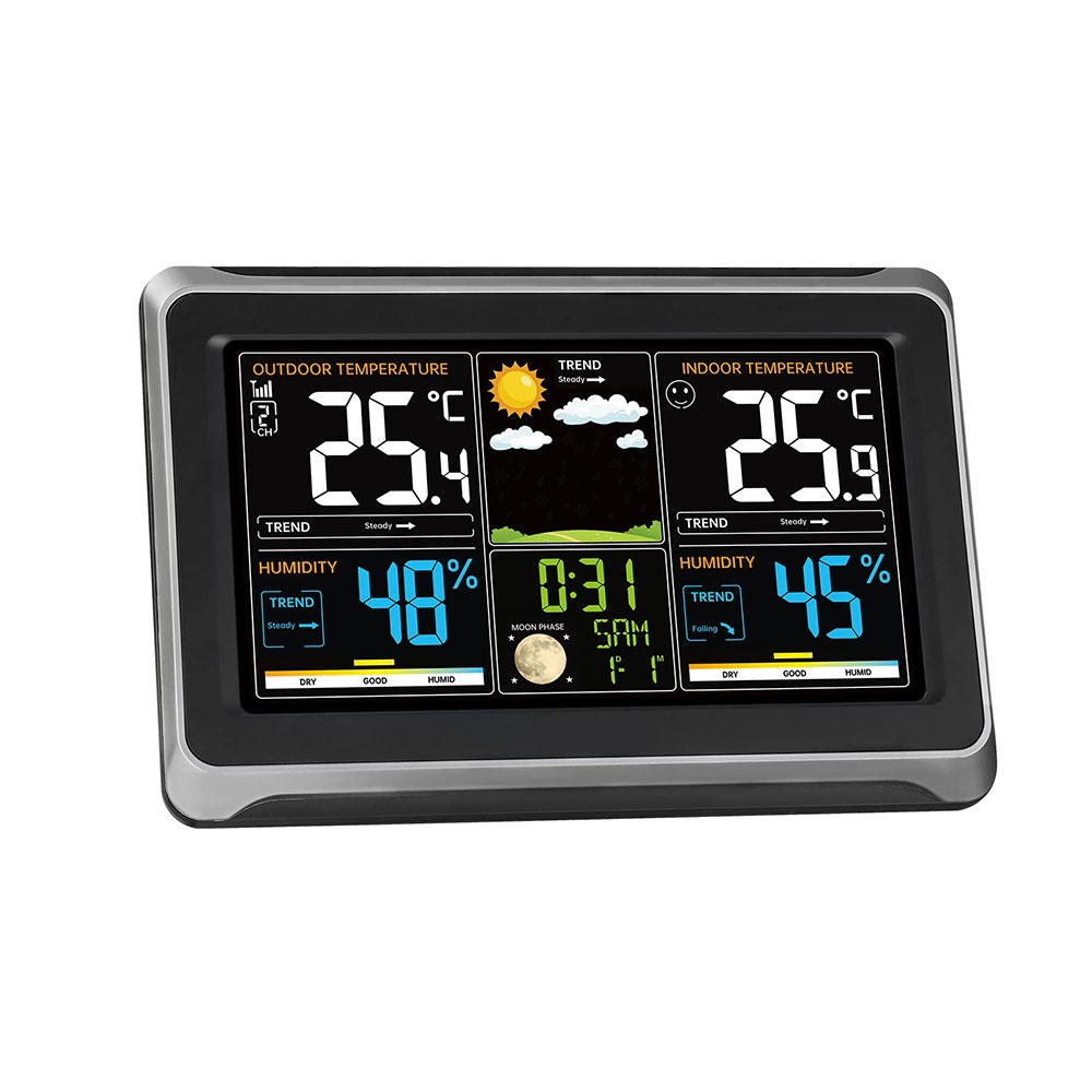 DIYMORE 7.5-Inch Large Color Display Weather Station Home Wireless ...