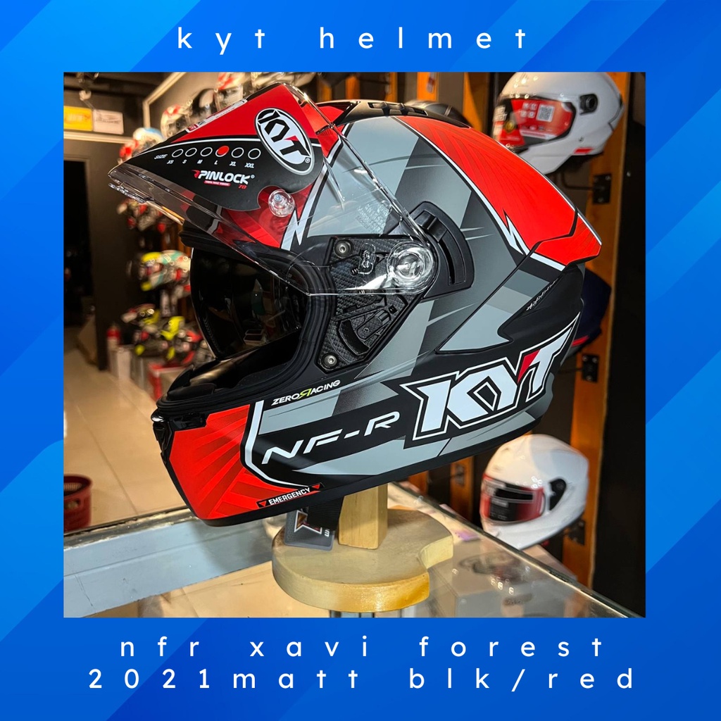 KYT NFR xavi forest 2021 black red matt finish otoklasiko | Shopee Philippines