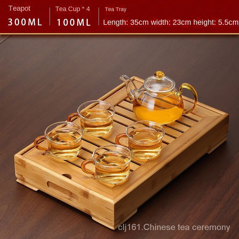 Square Tea Tray Kung Fu Tea Set Bamboo Tea Tray Household Tea Tray ...