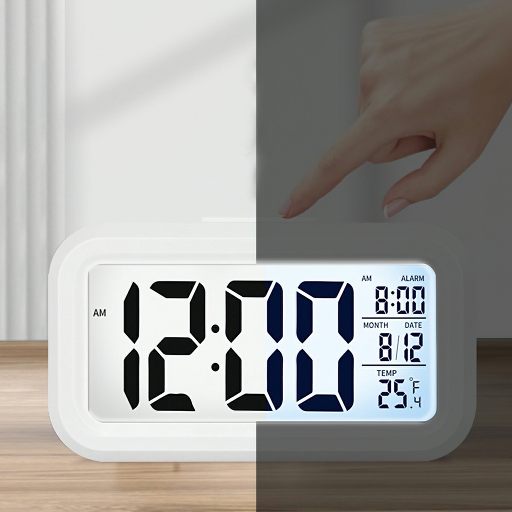 Temperature part alarm clock lazy alarm clock mute electronic clock ...