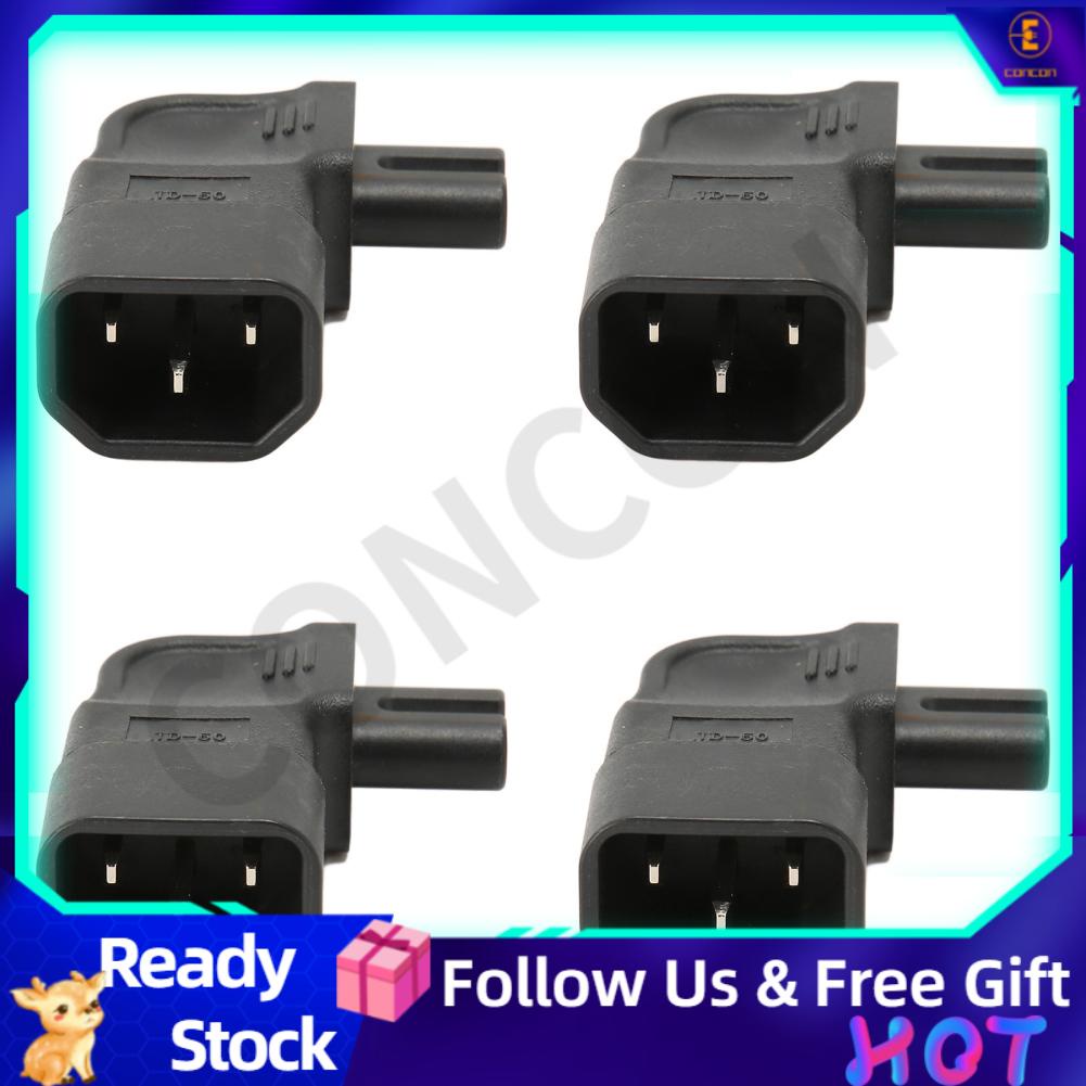 Concon IEC320 C14 To C7 Power Connector Adapter Right Angle 2.5A 250V ...
