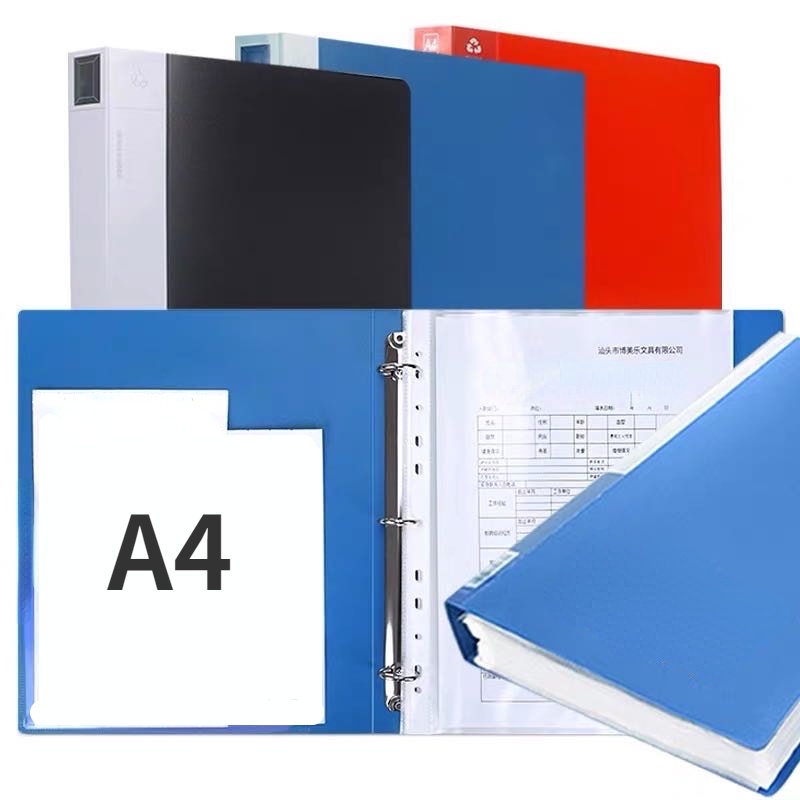 A4 Folder Punching Binder Clip File Folder Insert Transparent ...