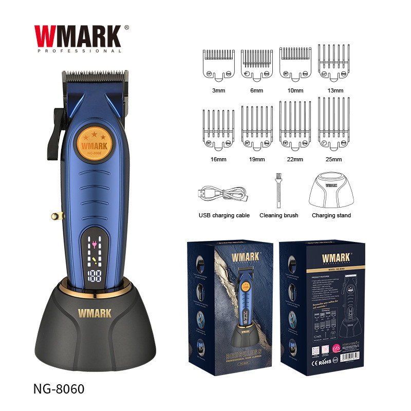 WMARK NG-8060 Haircutting clippers with base brushless motor Charging ...