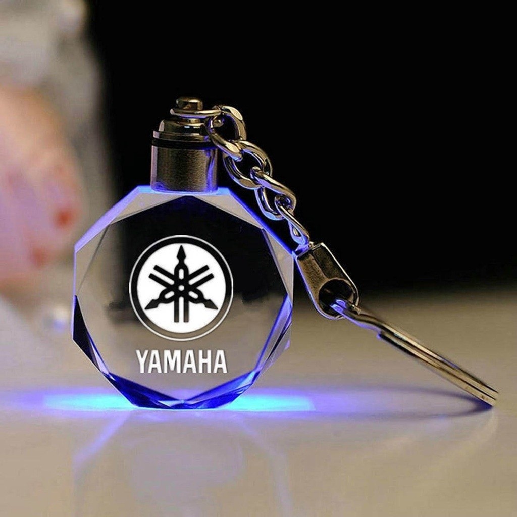 YAMAHA led keychain K9 Crystal Car Keychain with Car Emblem Motorcycle ...