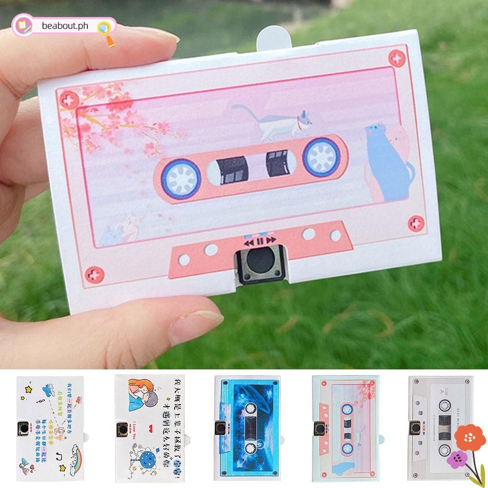 BEABOUT Voice Audio Cassette, Voice Card Tape 60 Seconds Recording ...