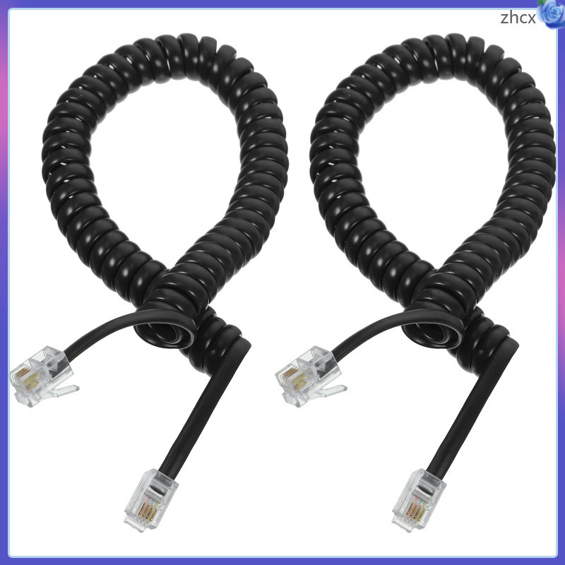 Modem Cable Coiled Telephone Cords Handset Landline Spring Spiral ...