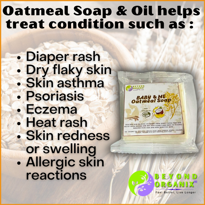 Oatmeal Soap 70grams (Soothe and heal skin redness, itchiness, rashes ...