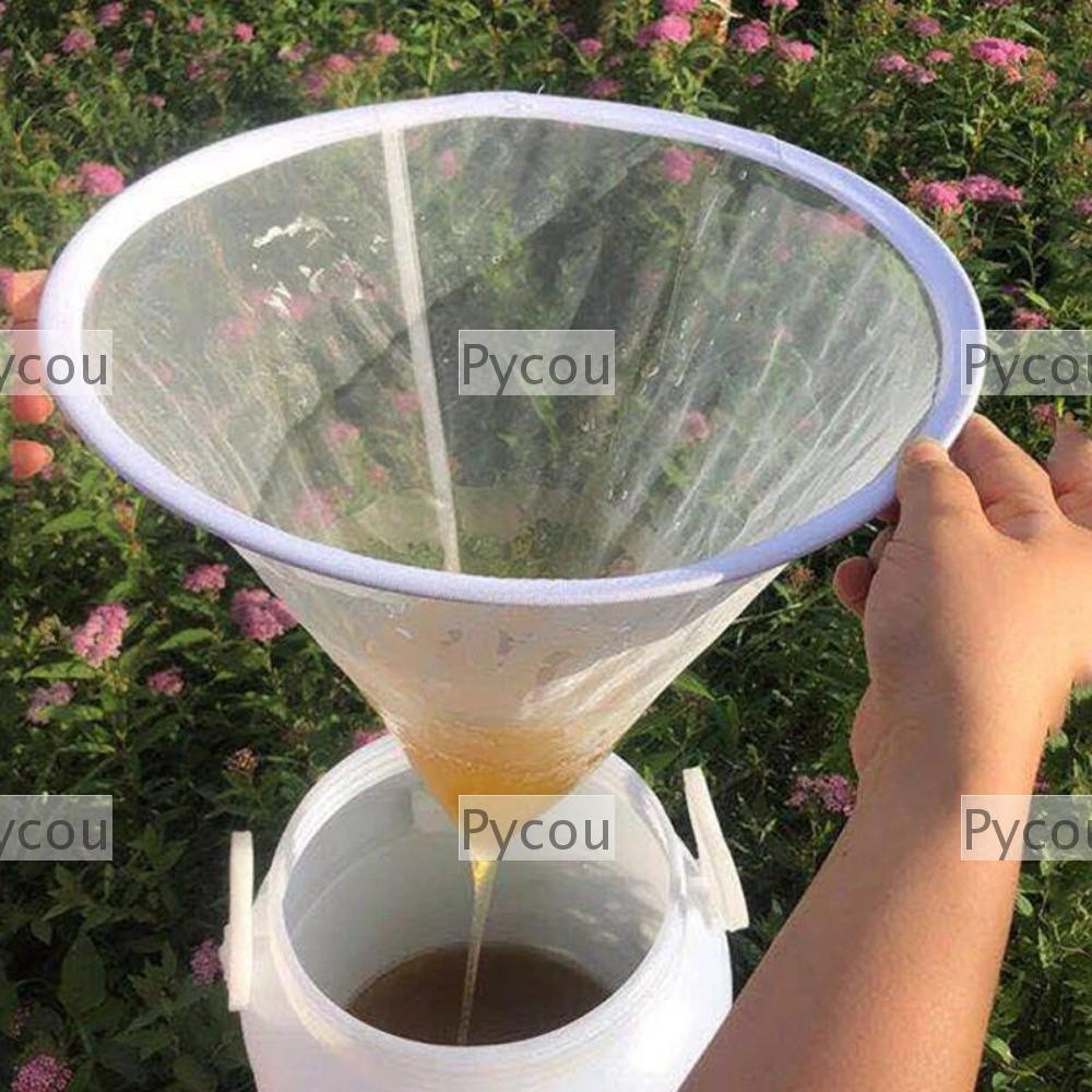 PYCOU Nylon Honey Filter, 120 Mesh Non-toxic Bee Honey Screener, High ...