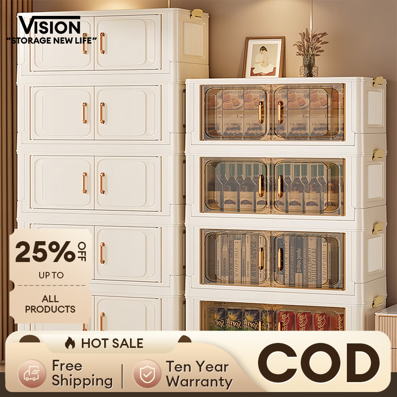 VISION Foldable Cabinet For Kitchen Durabox Cabinet Drawer Plastic ...