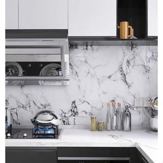 Marble Kitchen Decorate Wallpaper Waterproof Oil Proof Stickers Thickening Table Sticker ...