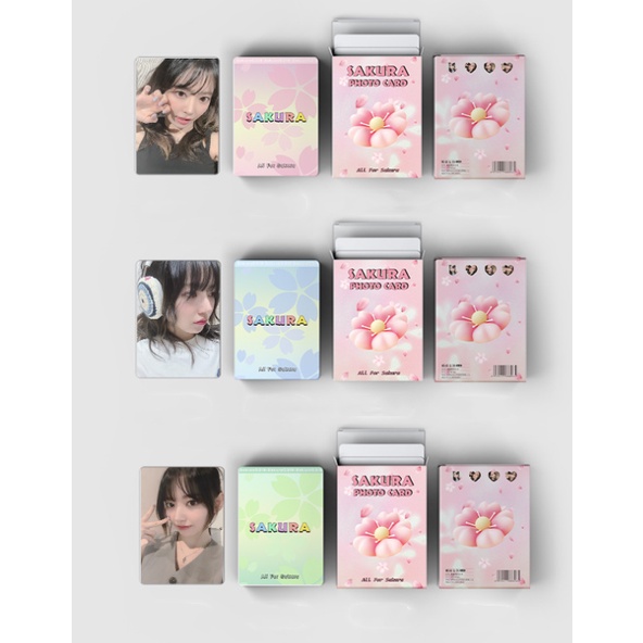 55pcs/box LE SSERAFIM Laser HOLOGRAPHIC UNFORGIVEN 1st Japan MINI Album ...