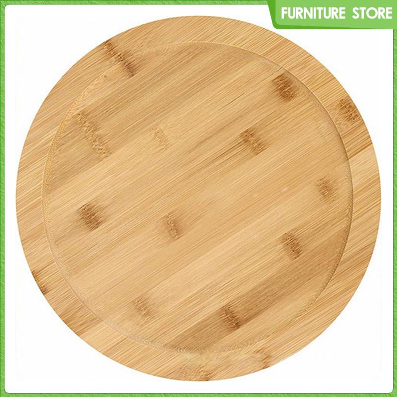 [Wishshopeelxj] Wooden Rotating Dining Plate Serving Plate Cake Stand ...