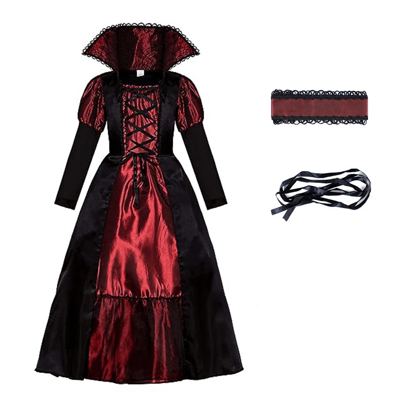 Women's Halloween Vampire Princess Queen Costume cos Masquerade Party ...